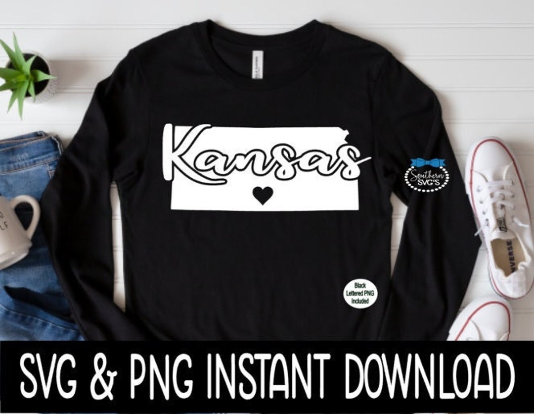 Kansas State SVG, Kansas PNG, Instant Download, Cricut Cut Files ...