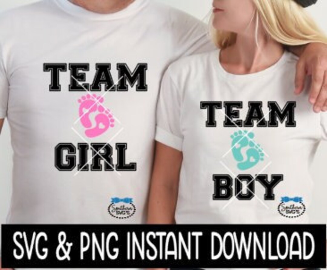 Team Boy, Team Girl Bundle SVG, PNG Expecting, Baby Shower SVG File ...