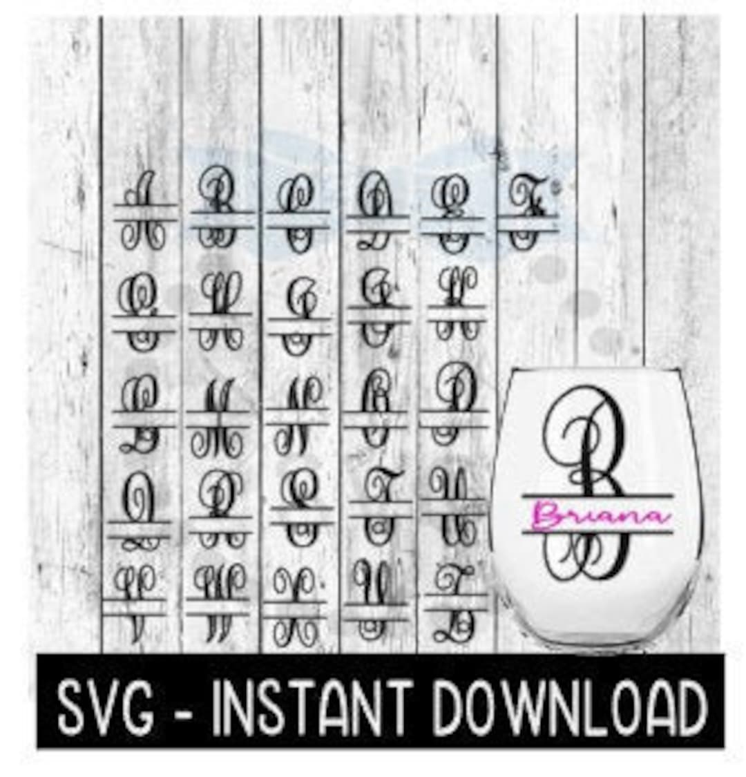 Fancy Monogram Alphabet Frame SVG, Monogram SVG, Monogram Frame SVG ...