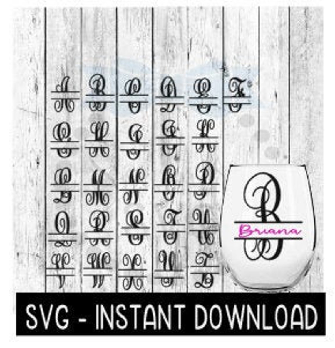 Fancy Monogram Alphabet Frame SVG Monogram SVG Monogram - Etsy