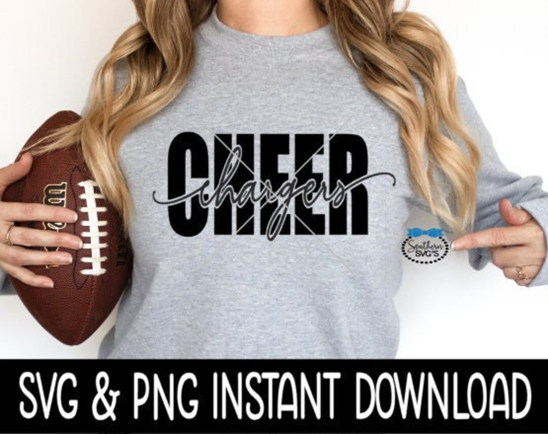 Charger Cheer SVG, Cheerleader PNG, Tote Bag Svg, Cheer Leader SVG ...