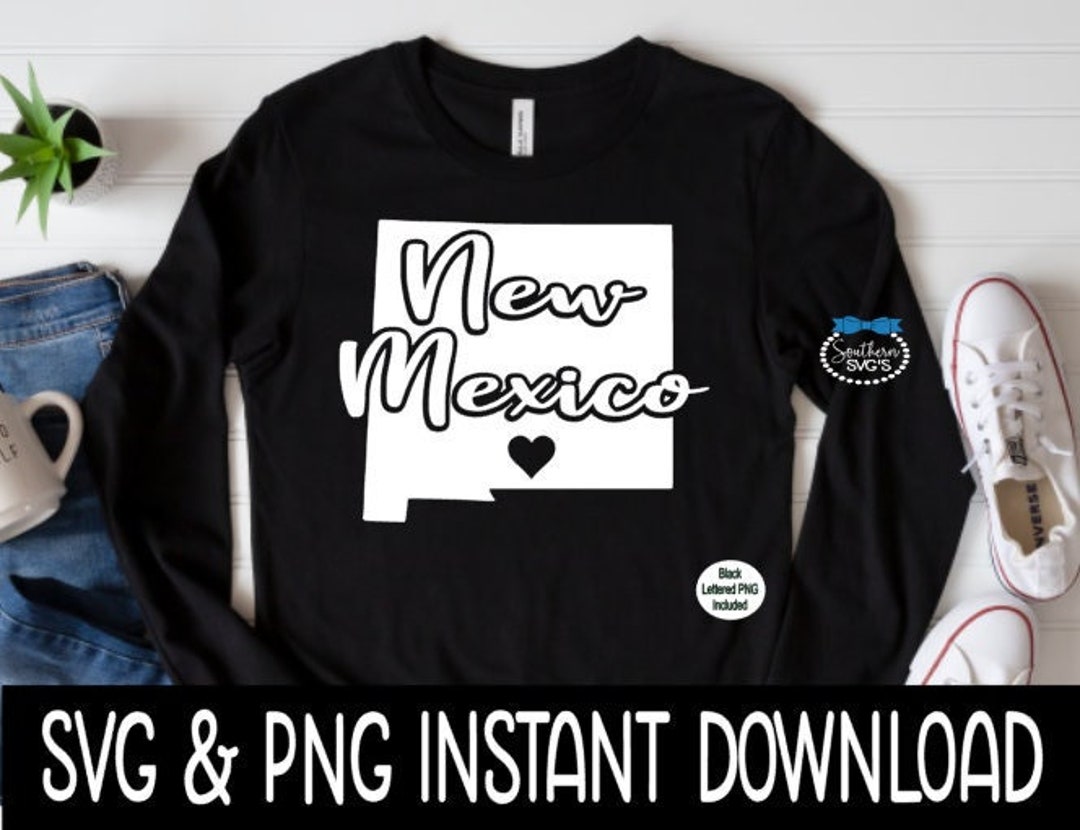 New Mexico State SVG, New Mexico PNG, Instant Download, Cricut Cut ...