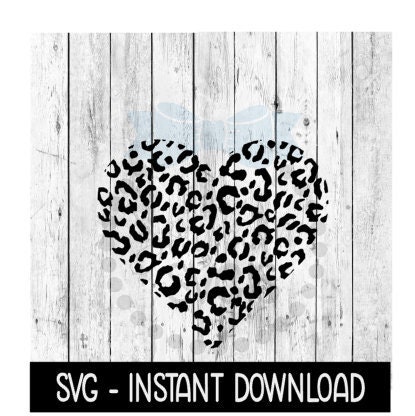 Leopard Heart SVG Leopard Pattern SVG Files SVG Instant - Etsy