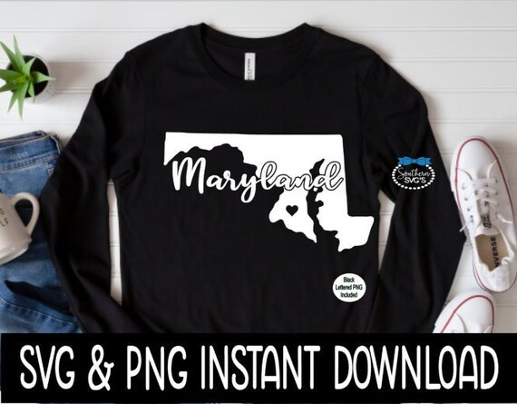 Maryland SVG Maryland PNG Instant Download Cricut Cut - Etsy