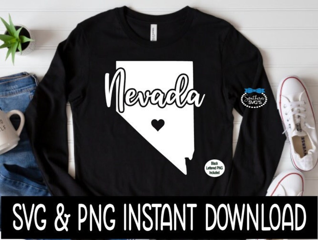 Nevada State SVG, Nevada PNG, Instant Download, Cricut Cut Files ...