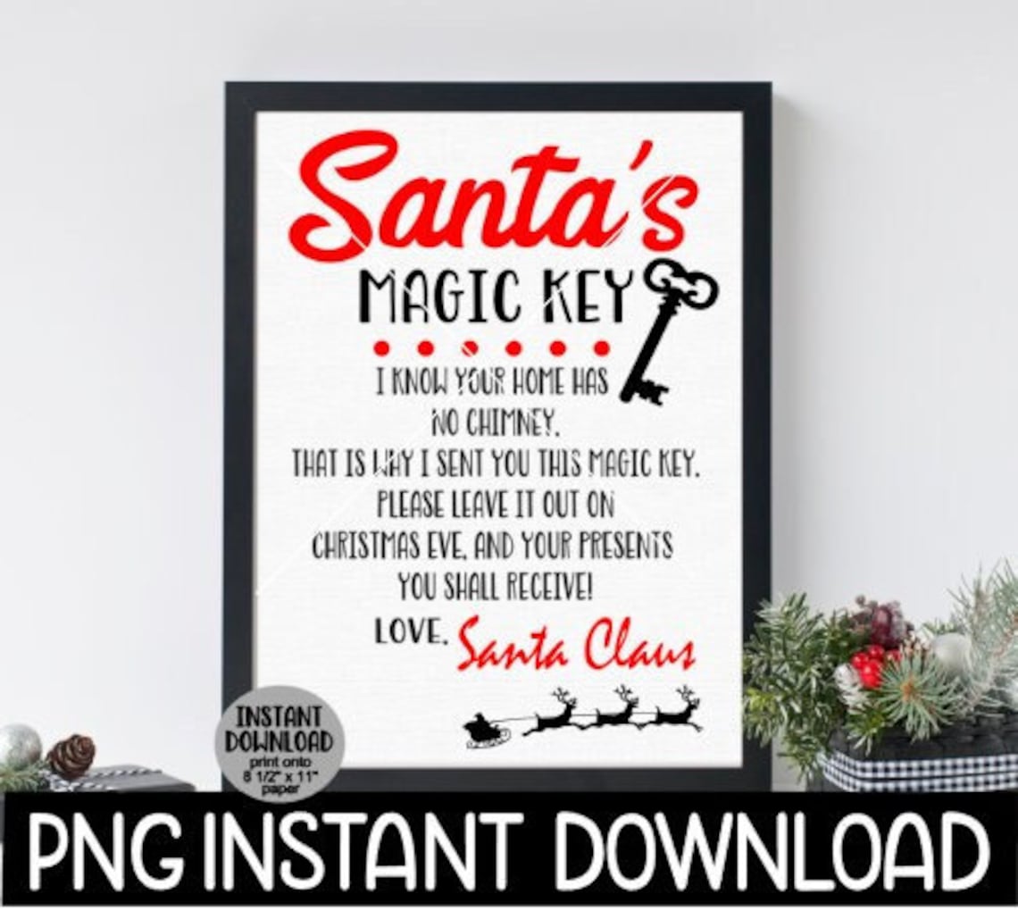 Santa's Magic Key Letter, Printable Santa's Magic Key, Instant ...