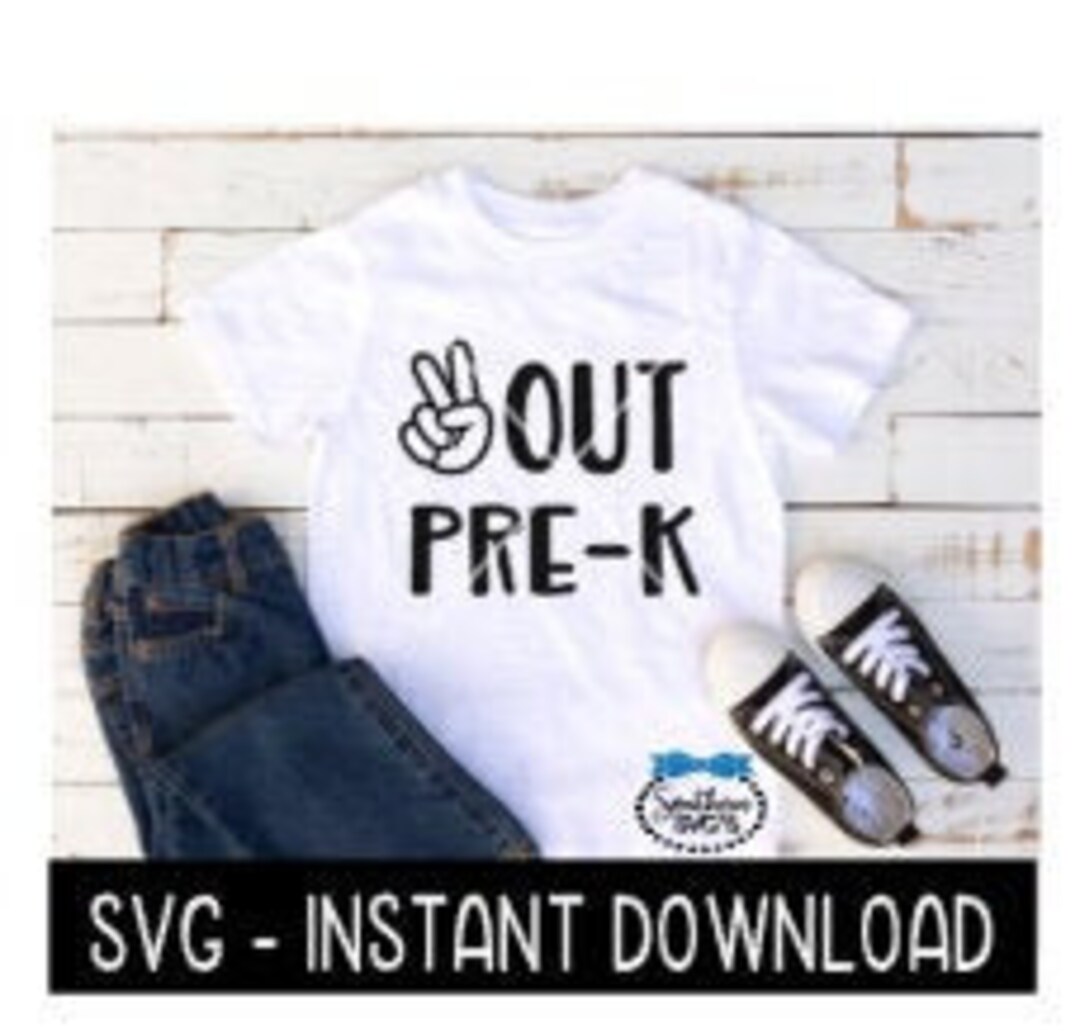 Peace Out Pre-k SVG, End of School Year SVG Files, Instant Download ...