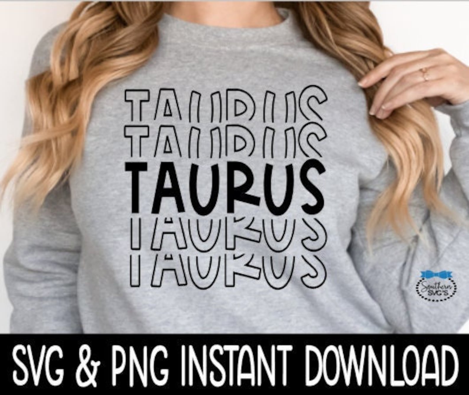 Taurus SVG Files Taurus Stacked SVG Taurus Stacked PNG - Etsy