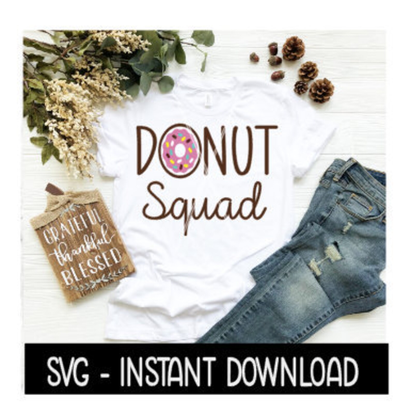 Donut SVG Donut Squad SVG Donut With Sprinkles SVG Files - Etsy