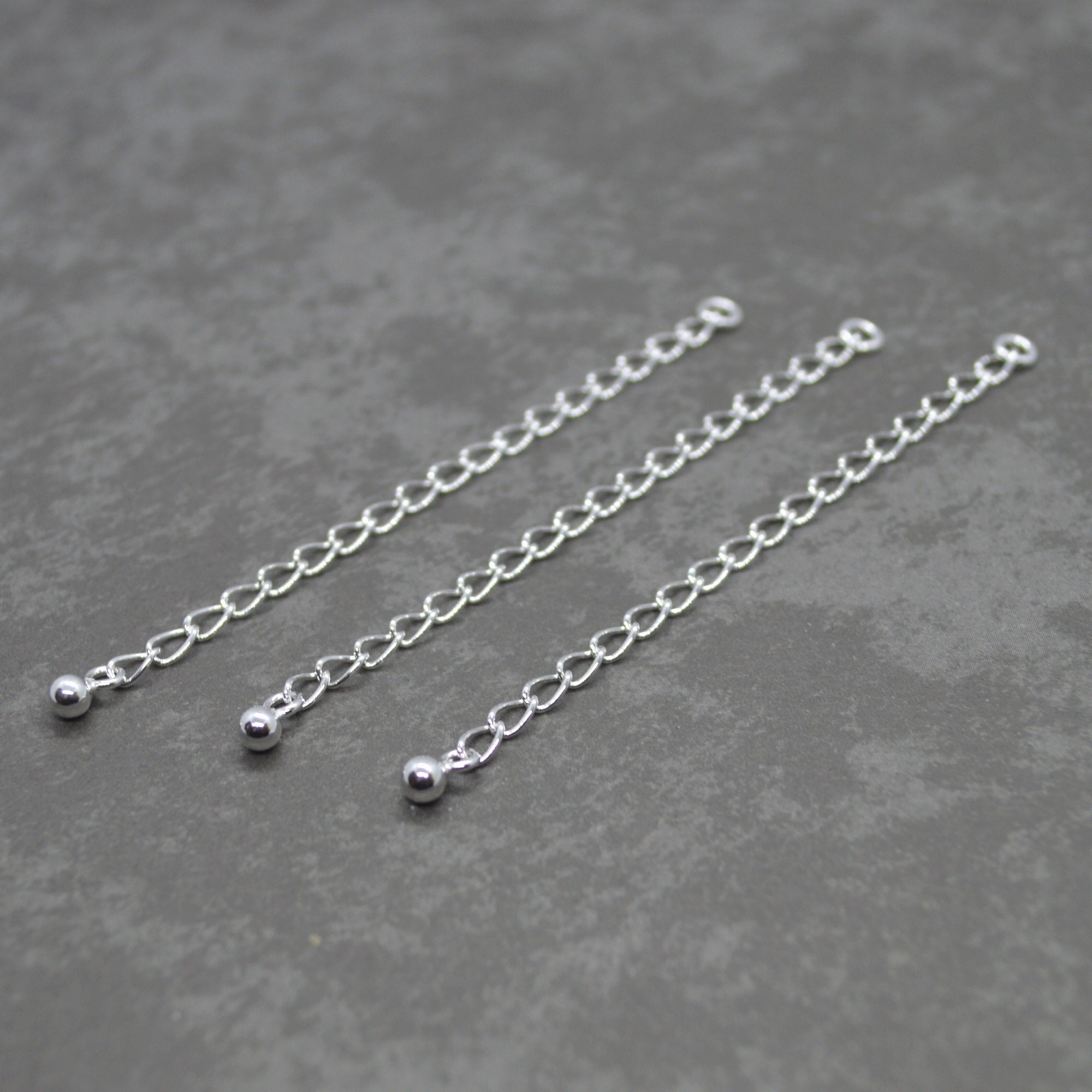 925 Sterling Silver 2 Inch Trace CHAIN EXTENDER | Etsy