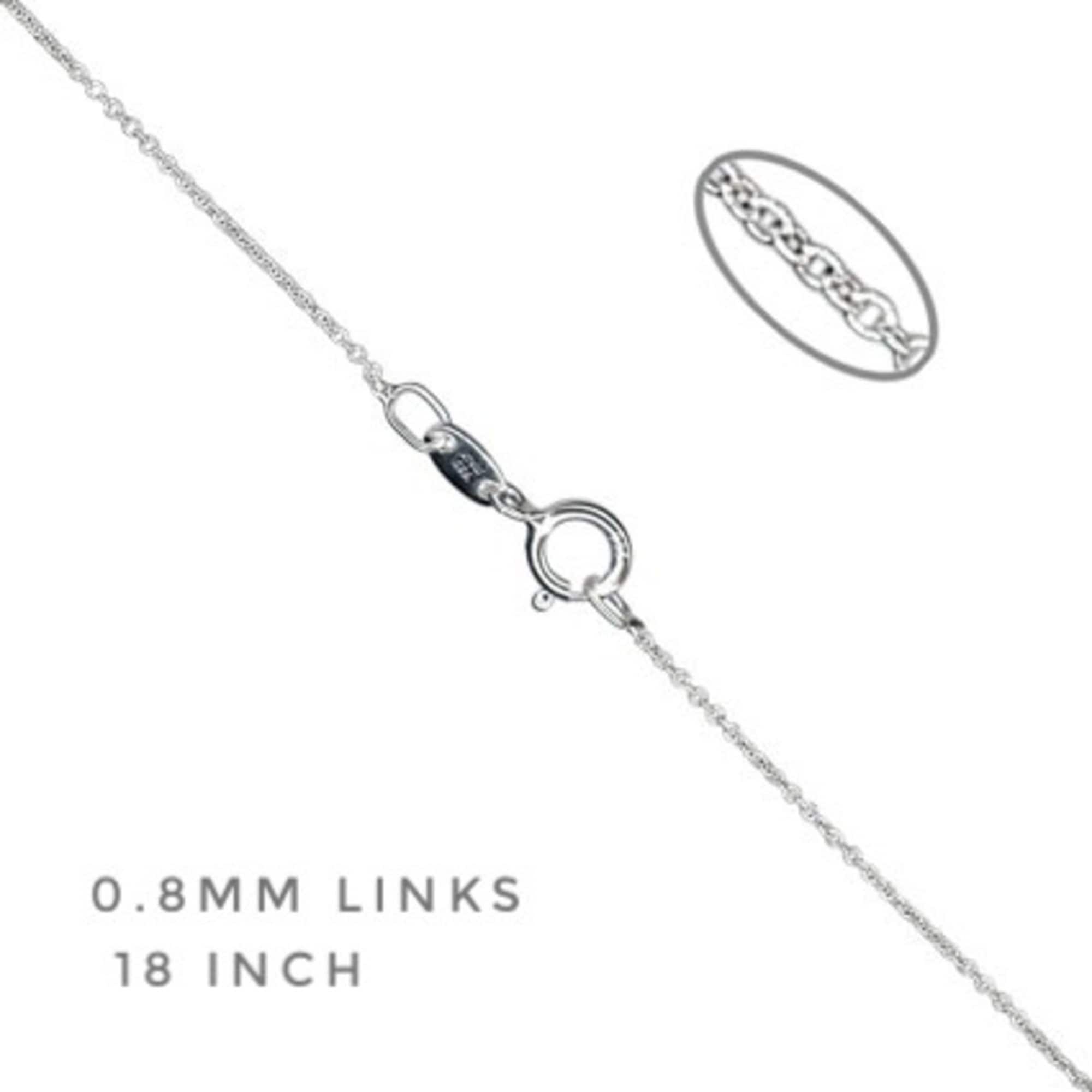 925 Sterling Silver TRACE CHAIN Necklace 14 16 - Etsy UK
