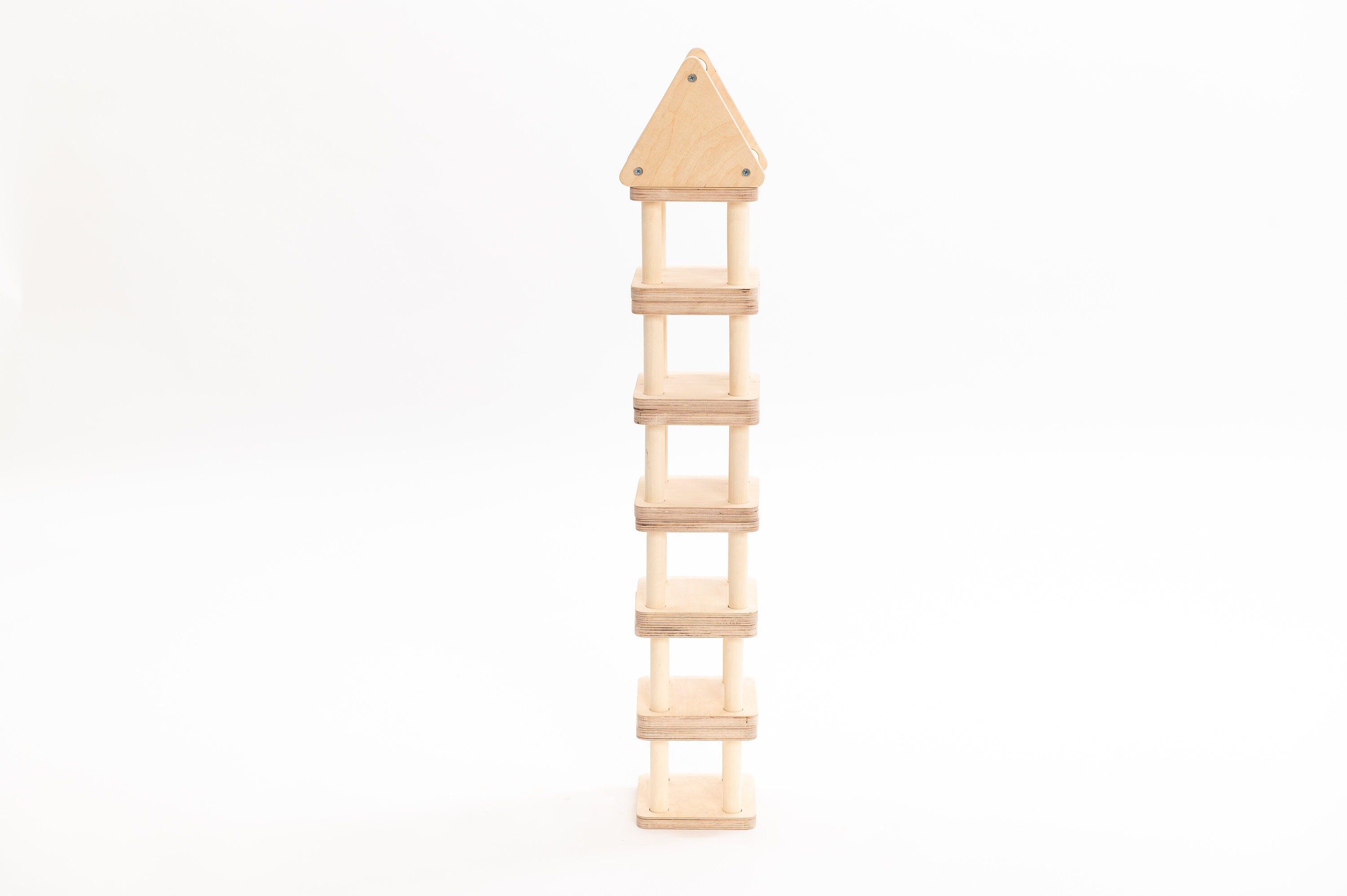 Wooden Building Set, Natural Wood Blocks, Montessori Play Set, Wooden ...