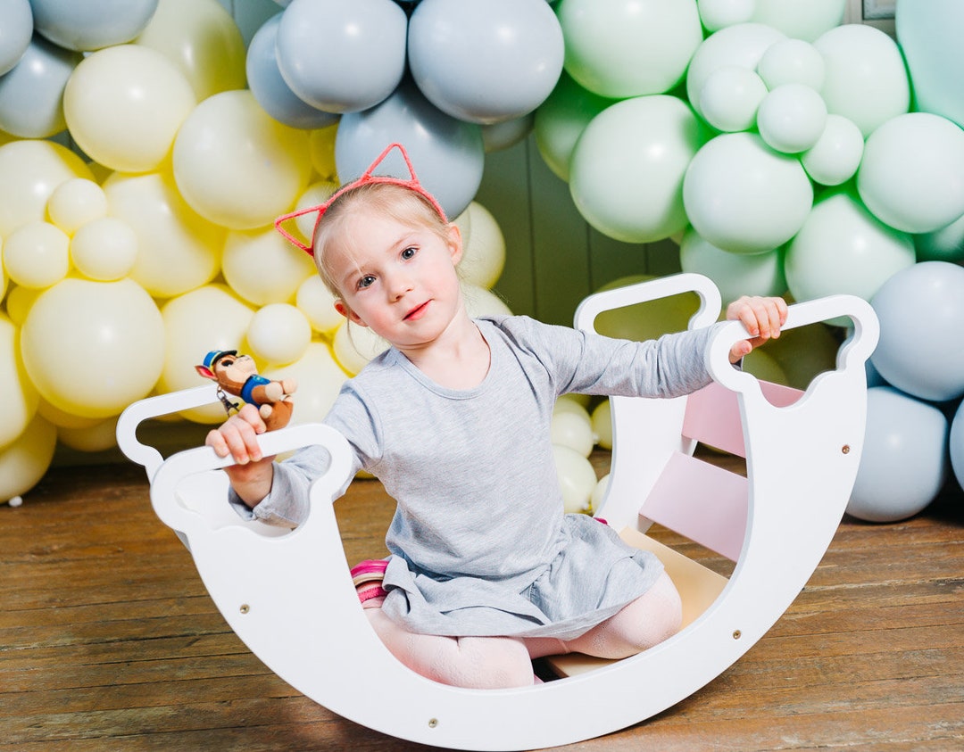 Handcrafted Wooden Rocking Toy: Baby Climb Furniture, Child Climbing ...