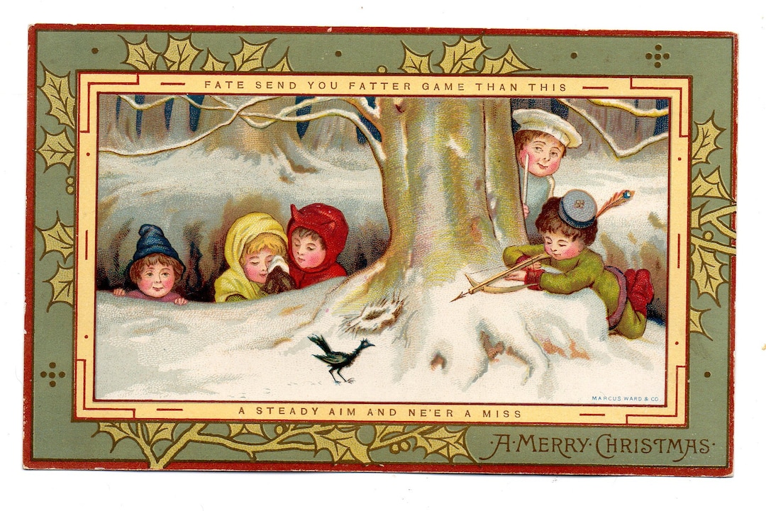 Vintage Chromo Card Illustrator Marcus Ward - Etsy