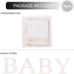 Large WHITE Transparent BABY Box-baby Shower, Gender Reveal - Etsy