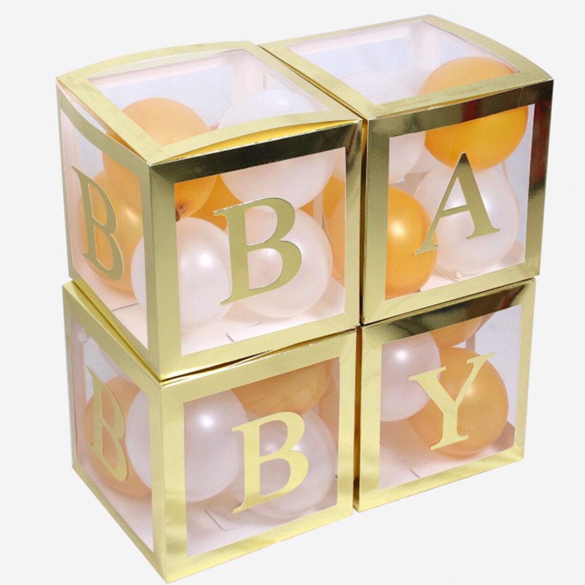 GOLD Foil BABY Box/block 12 Cube-baby Shower Decor - Etsy