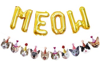 Cat Face Balloon - Etsy