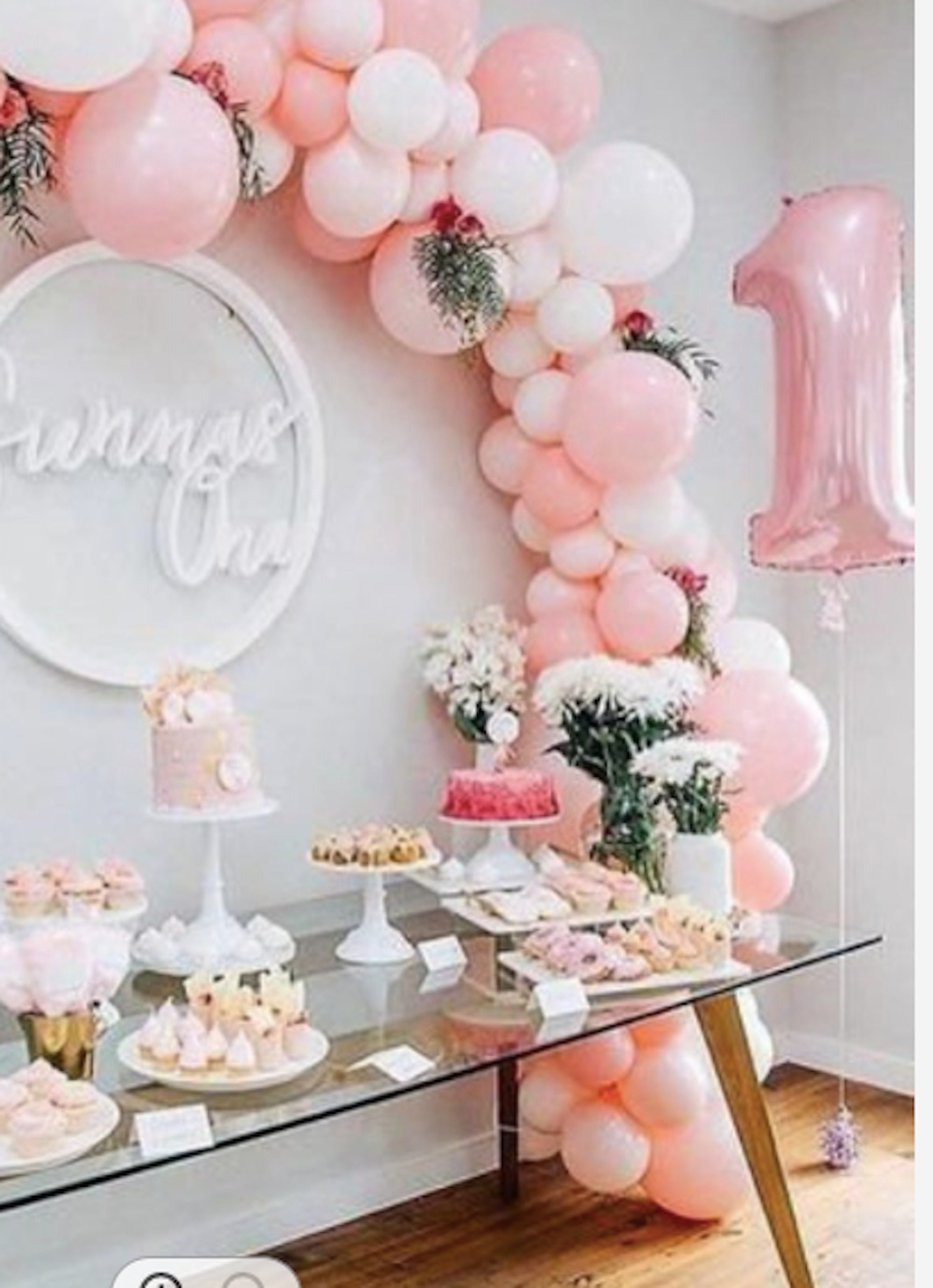 40 Jumbo Baby Pink Pearl Number birthday Kids | Etsy