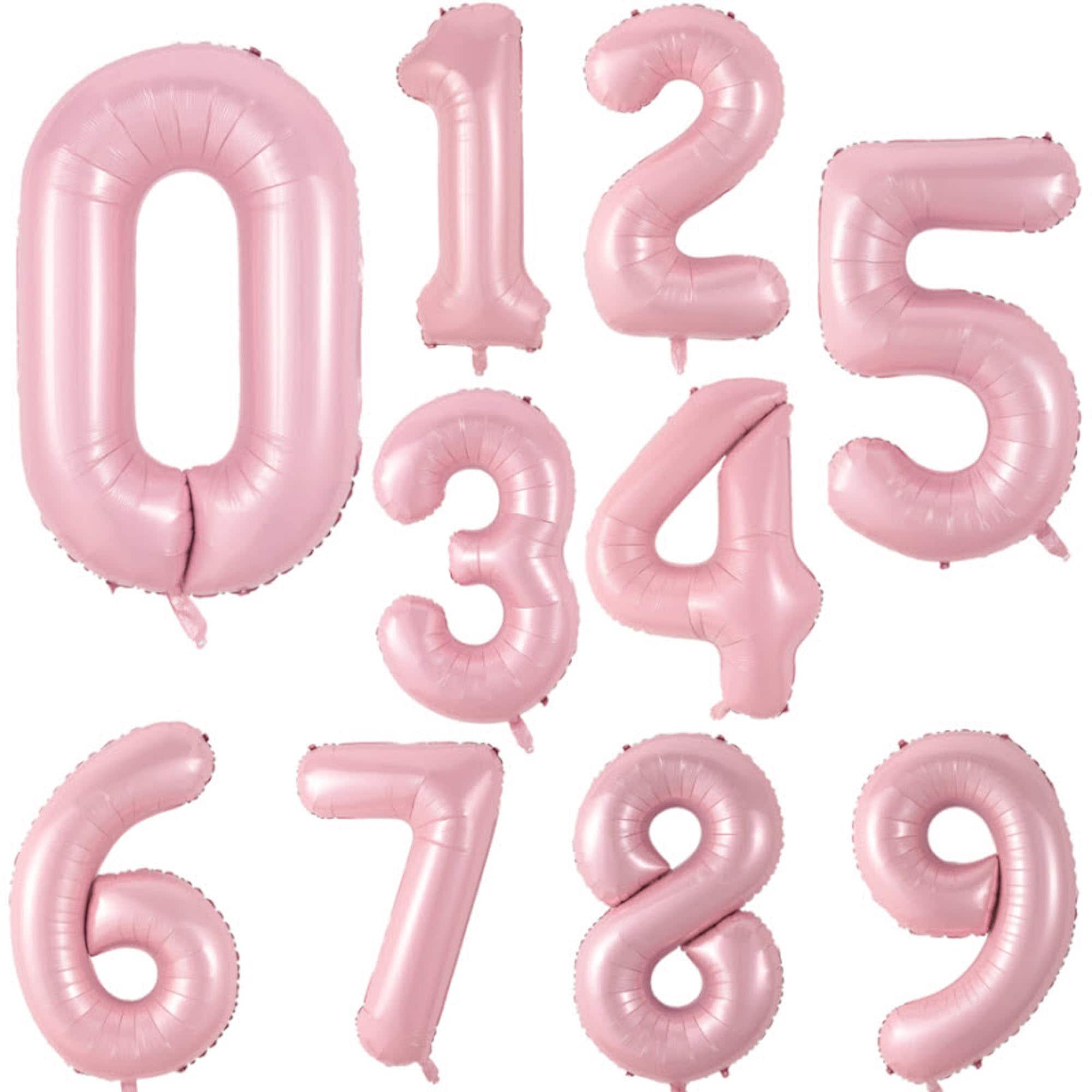 40 Jumbo Baby Pink Pearl Number birthday Kids | Etsy