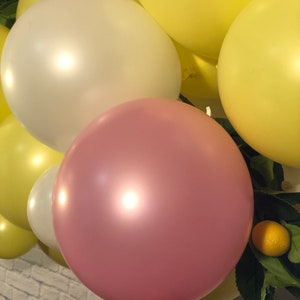 5FT Lemonade Yellow Balloon Garland Kit-lemon Chiffon Balloons, Pearl ...
