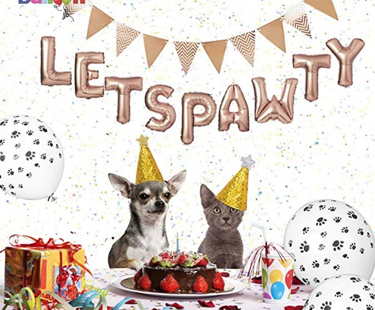 Let's Pawty ROSE GOLD Balloon Garland Kit - Etsy Canada