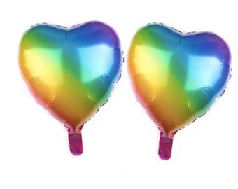 Rainbow Heart Balloon | Etsy