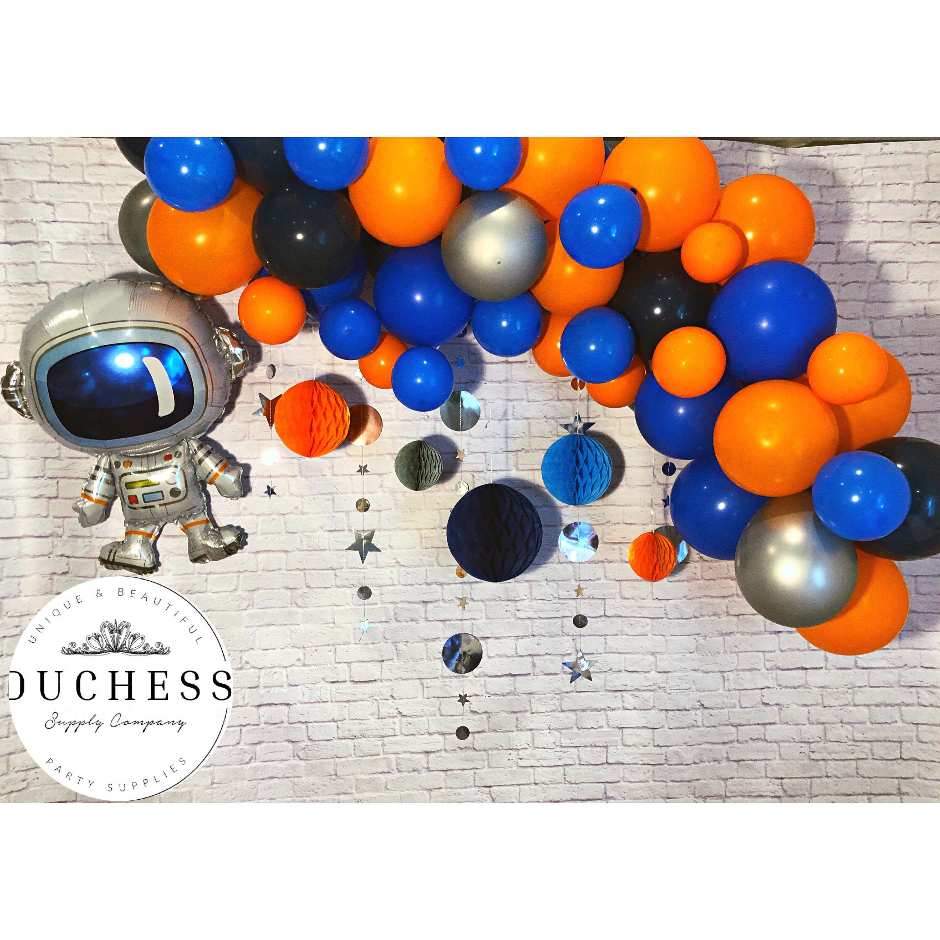 Out of This World Space Balloon and Honeycomb Garland Kit 60pc ...