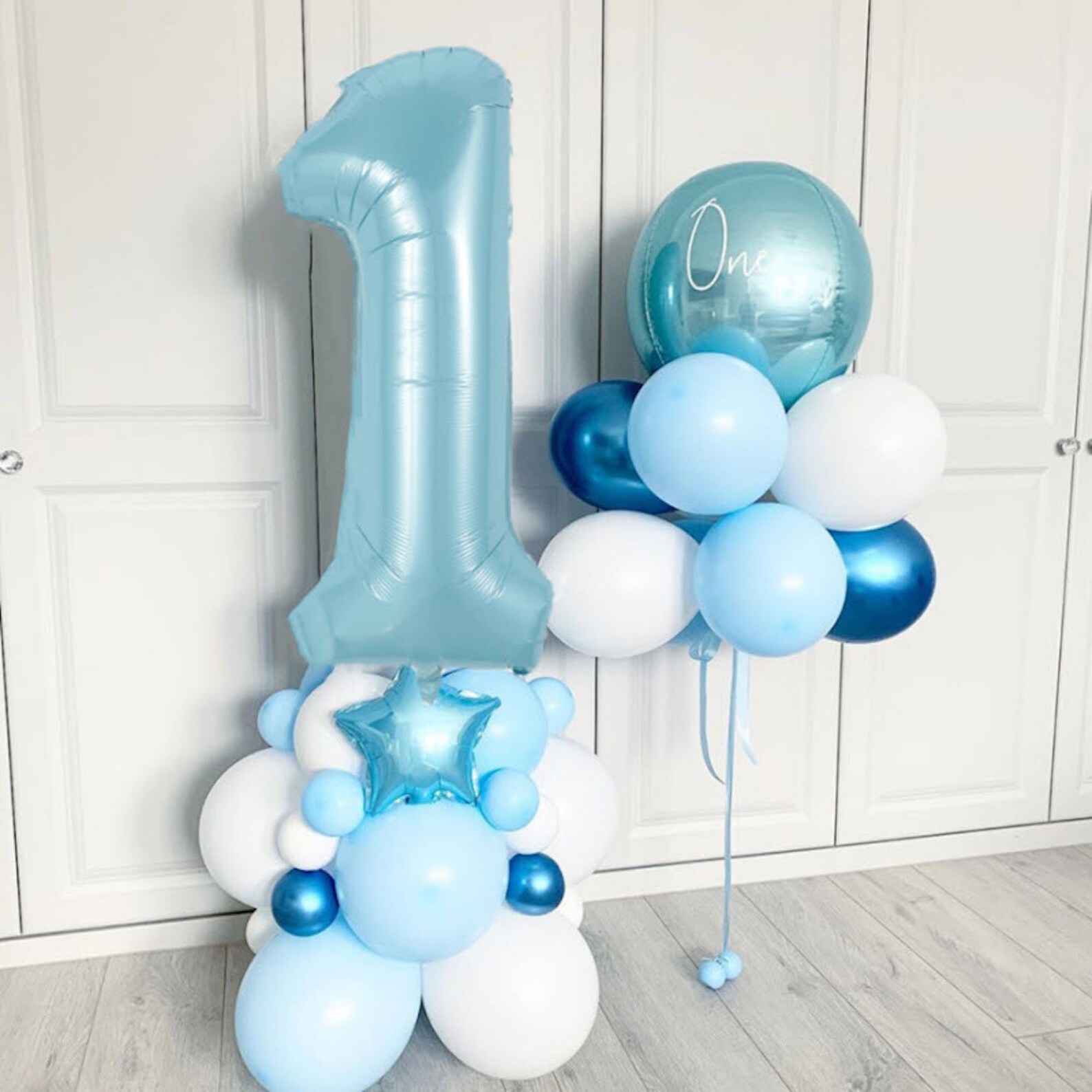 40 Jumbo Baby Blue Pearl Number Birthday Kids | Etsy