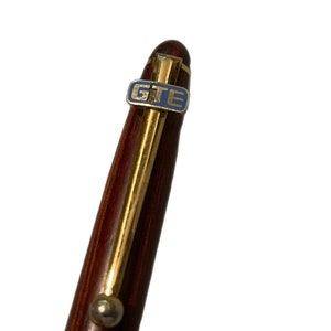 Vintage GTE Phone Company Logo Wood Pen as is Untested - Etsy