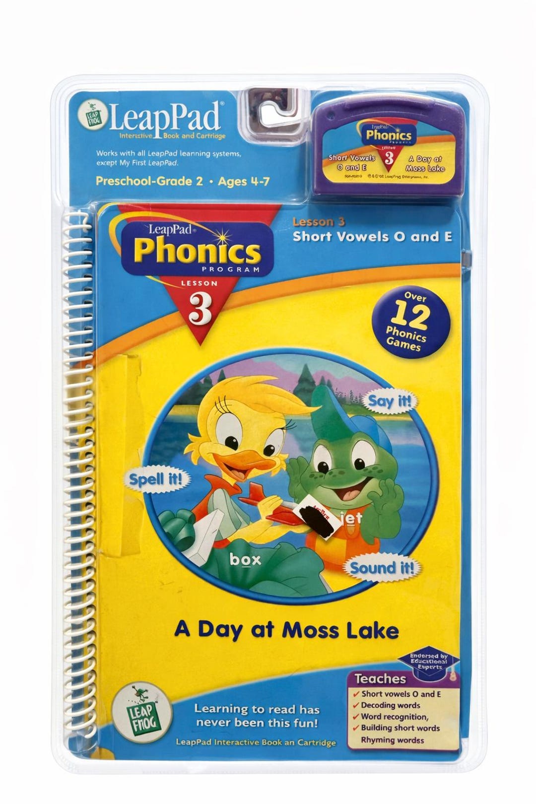 Leappad Phonics Lesson 3 Short Vowels O and E A Day at Moss Lake Sealed ...