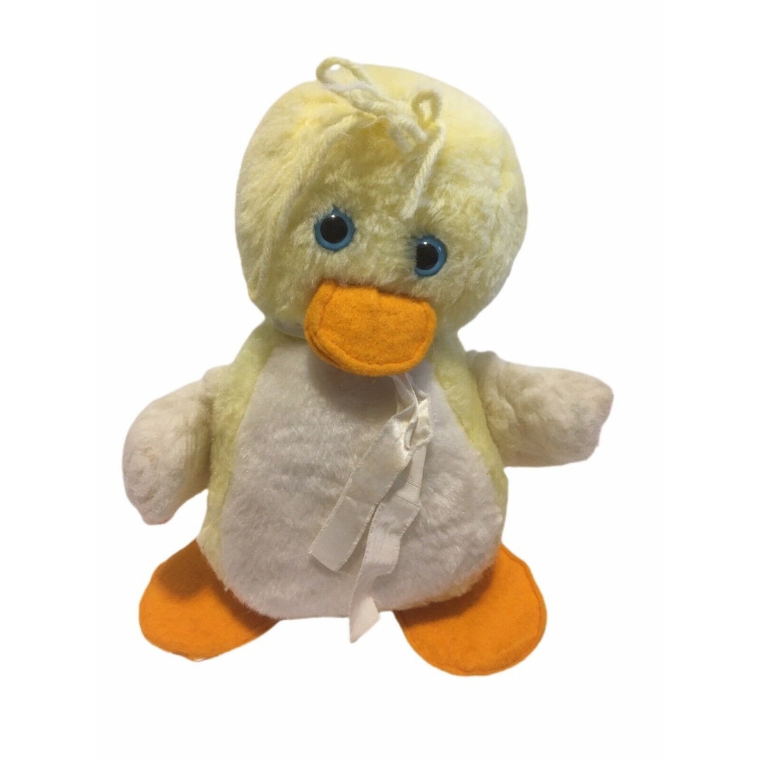 Eden Vintage Eden Toys Yellow Plush Duck Stuffed Animal Rattle Does Not ...