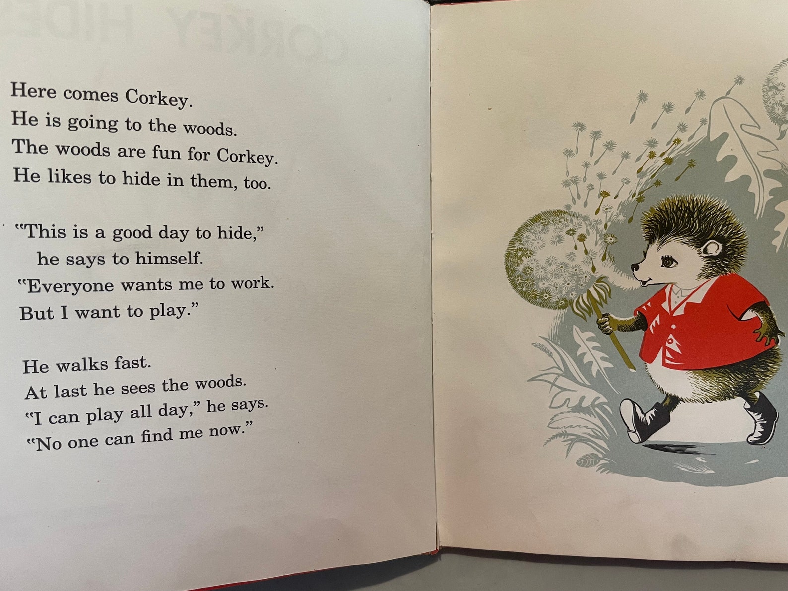 Corkey the Hedgehog Hides MCM 1960 Read for Fun Series - Etsy