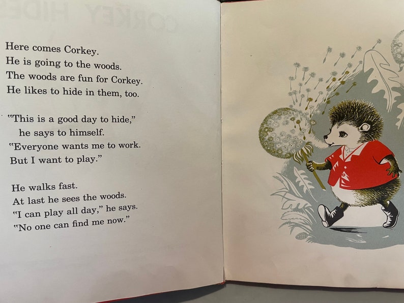 Corkey the Hedgehog Hides MCM 1960 Read for Fun Series - Etsy