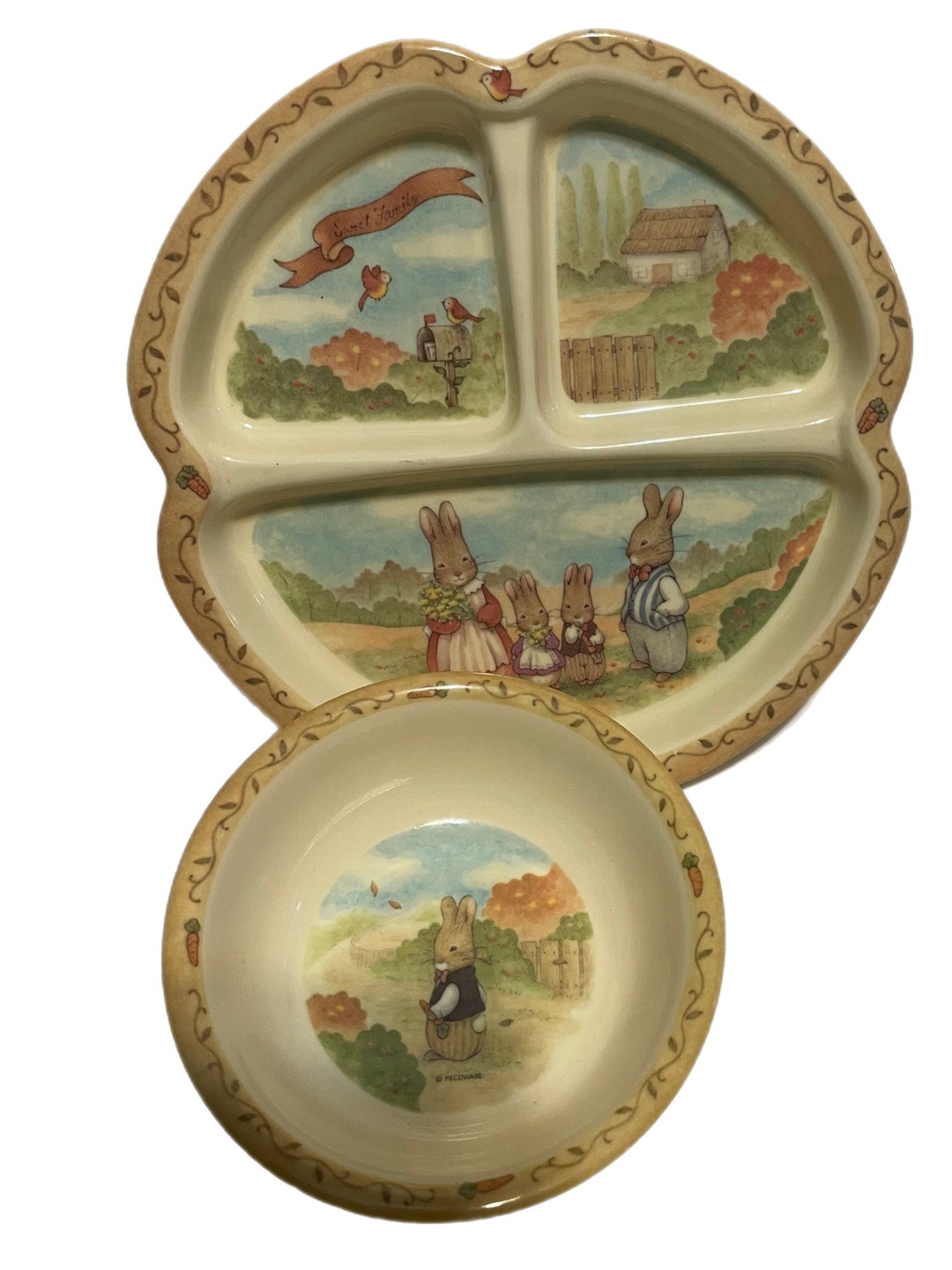 Vintage Beatrix Potter Plate Bowl Easter Bunny Set Peter Rabbit - Etsy