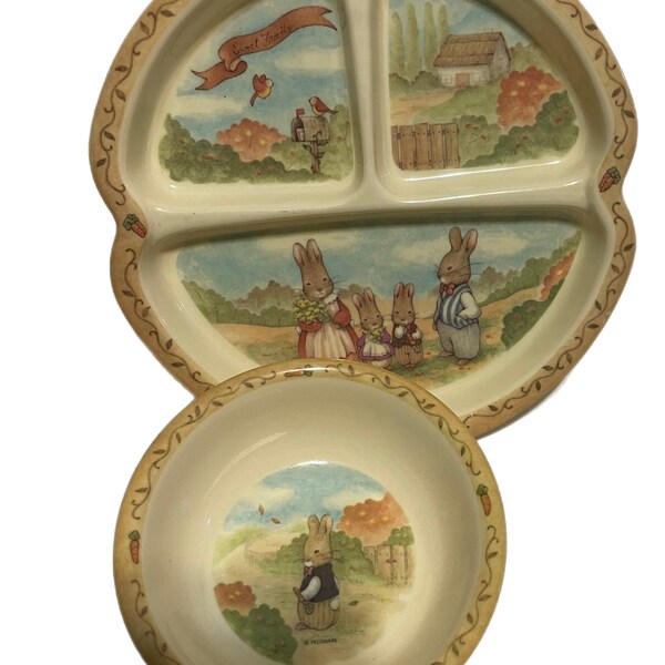 Peter Rabbit Plate and Bowl - Etsy