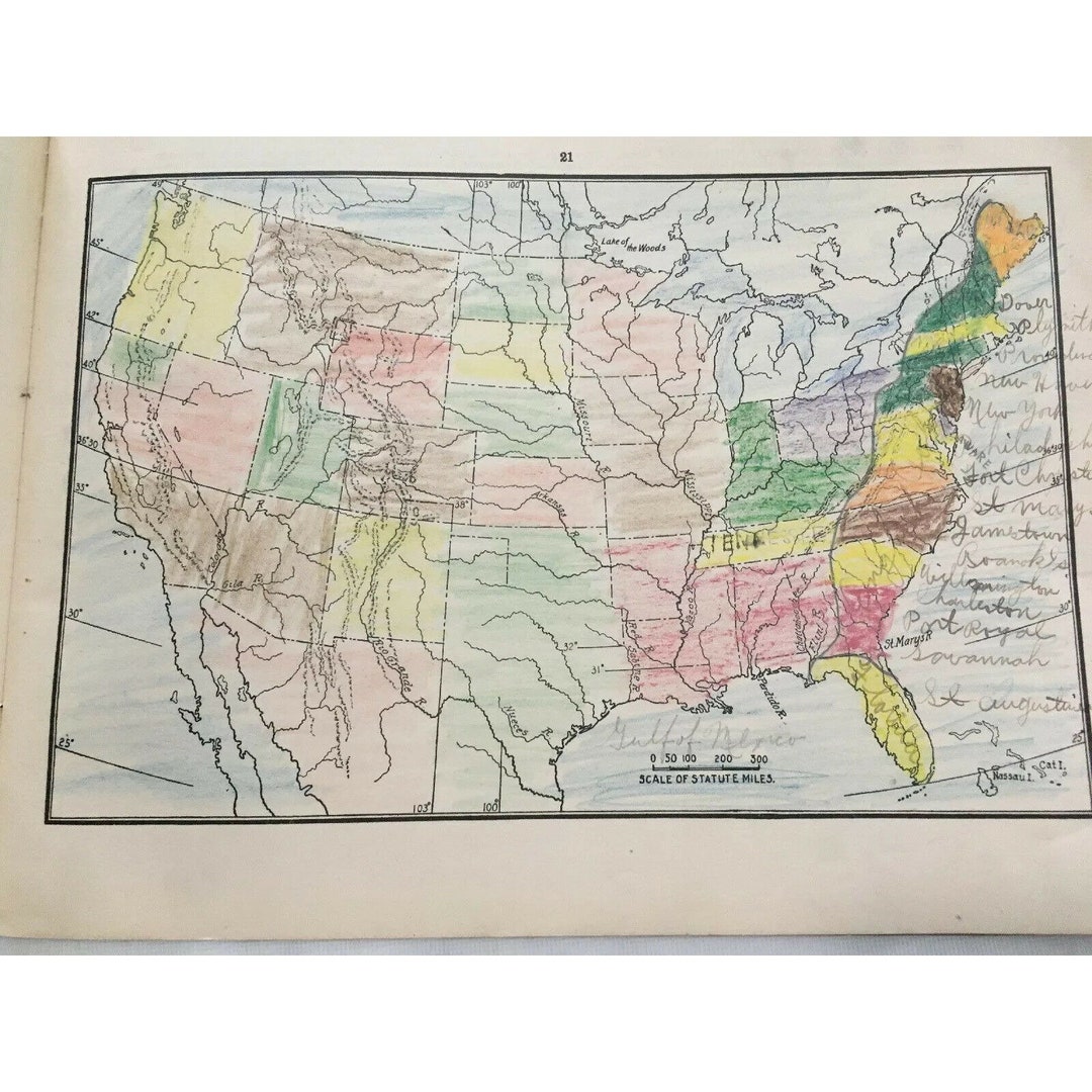Foster’s Historical Outline Maps for American History Foster 1904 Usa ...