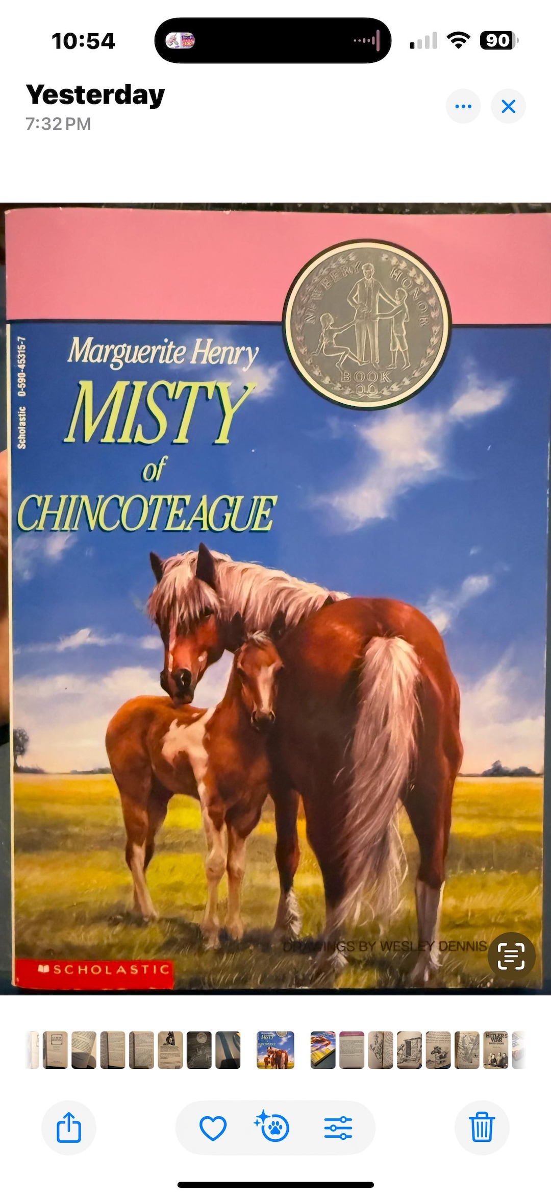 Misty of Chincoteague by Marguerite Henry Paperback Book Scholastic - Etsy