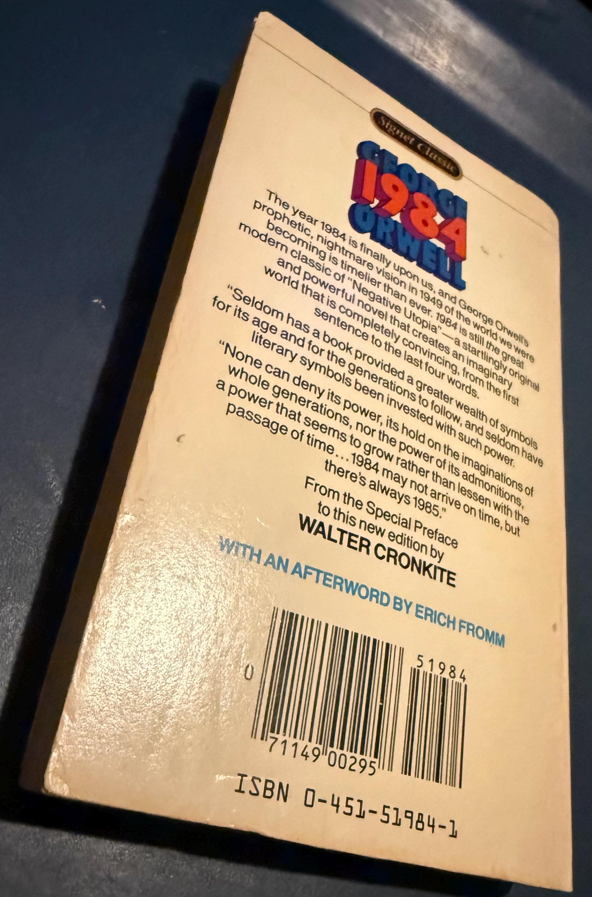 George Orwell 1984 Signet Classic Paperback a Little Underlining - Etsy
