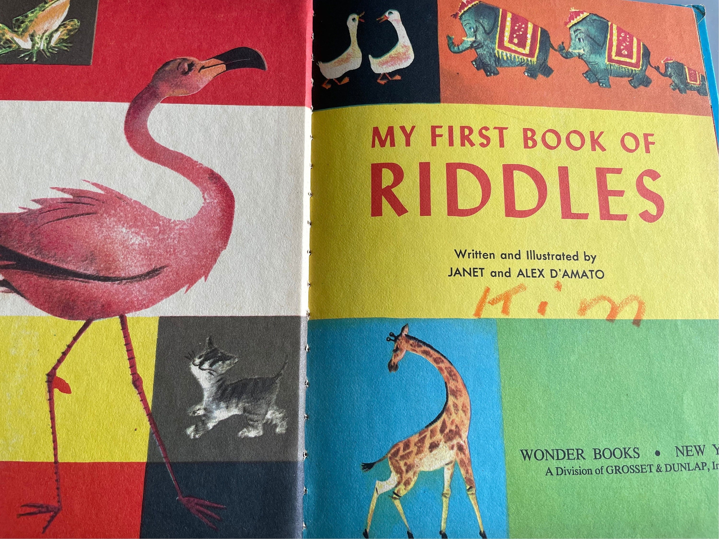 My First Book of Riddles Wonder Book 1960 - Etsy