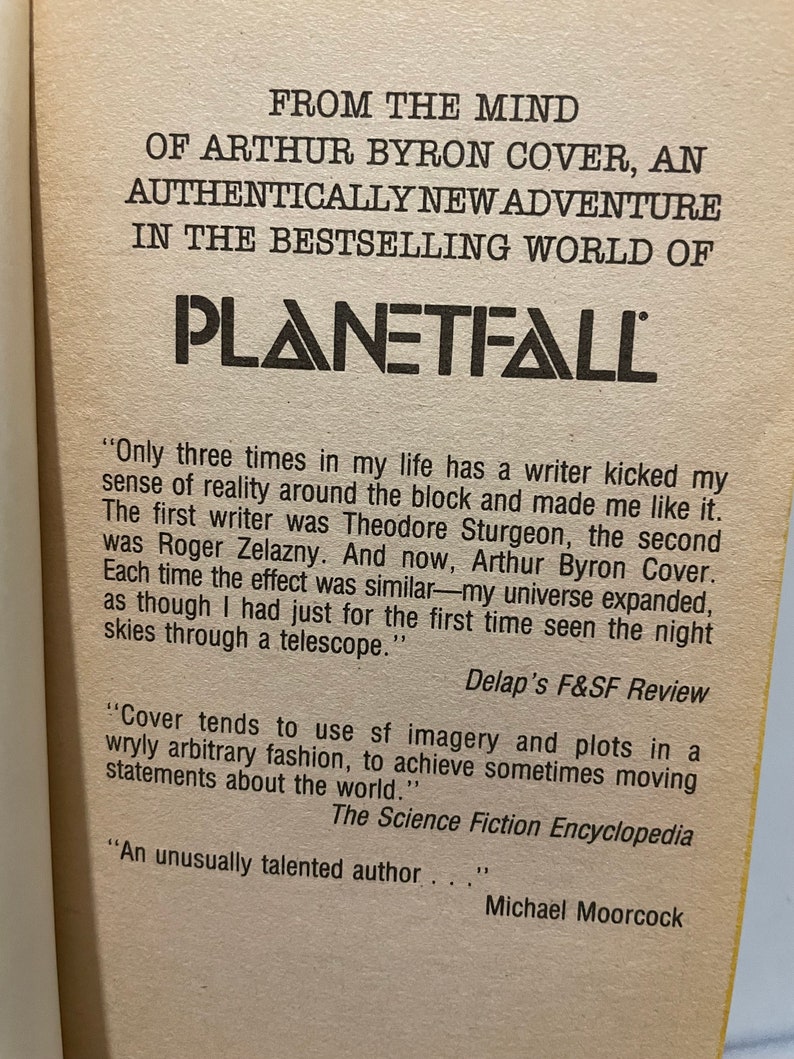Planetfall Sci Fi Science Fiction by Byron Cover Vintage 1980’s - Etsy