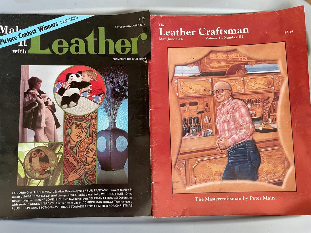 2 Vintage Leather Magazines With Patterns - Etsy