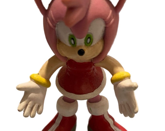 Amy Sonic the Hedgehog Bendable 3" Figure Sonic X Toy Island Vintage ...