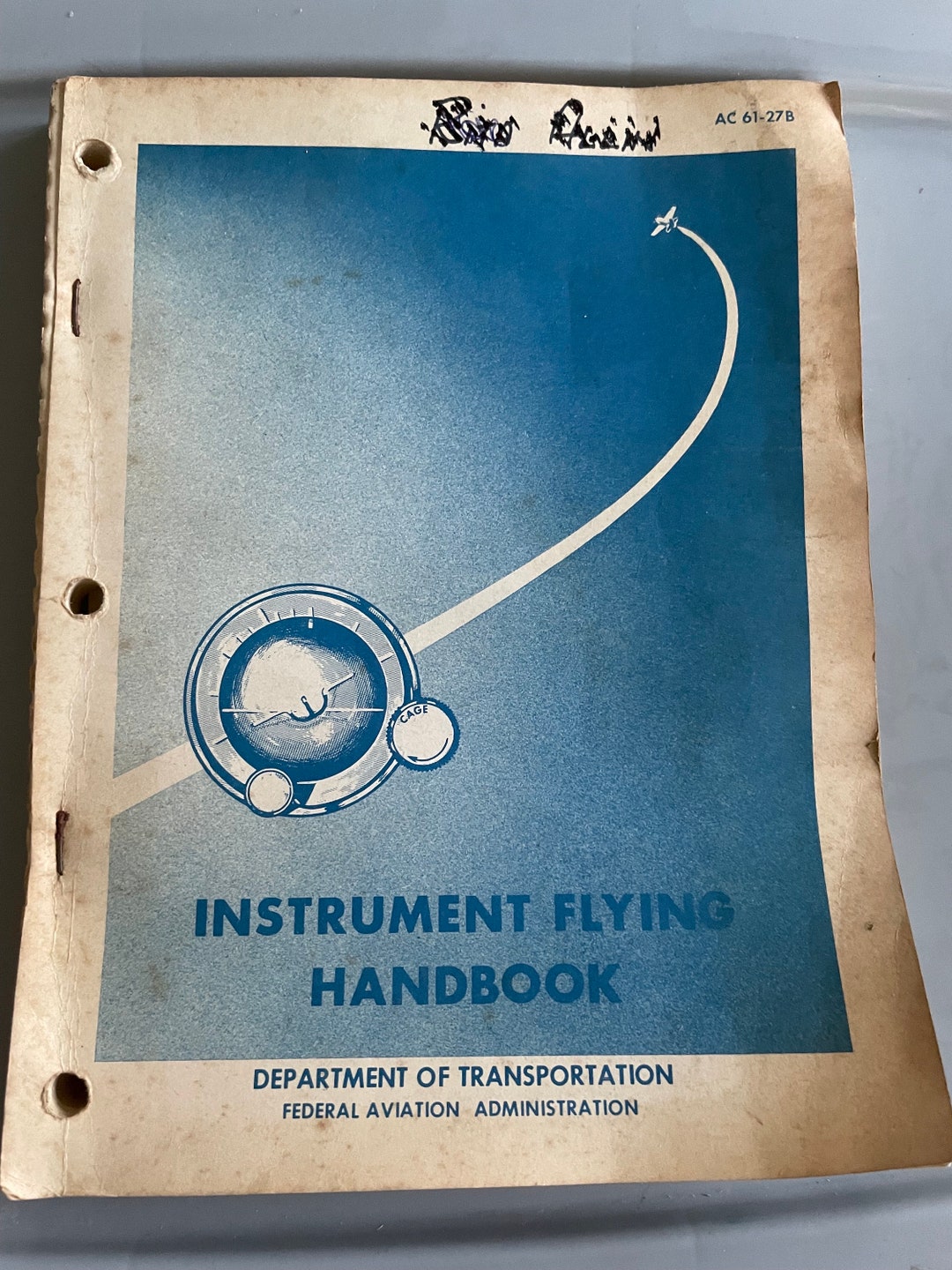 Vintage 1971 FAA Instrument Flying Handbook Federal Aviation Agency FAA ...