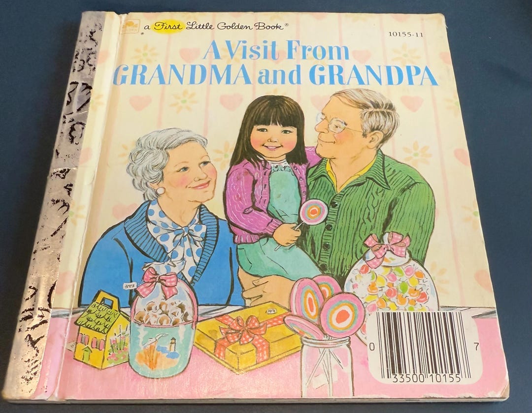 First Golden Book Grandparents A Visit From Grandma and Grandpa - Etsy