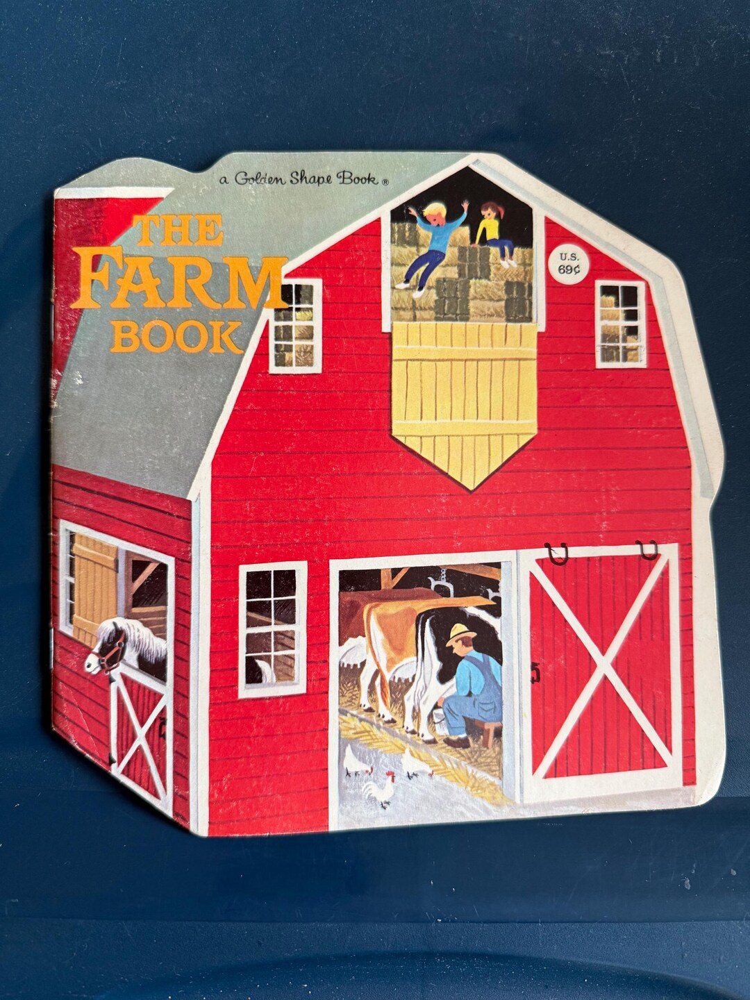 The Farm Book a Golden Shape Book 1964 Hens Rooster Chicks Ducks Pigs ...