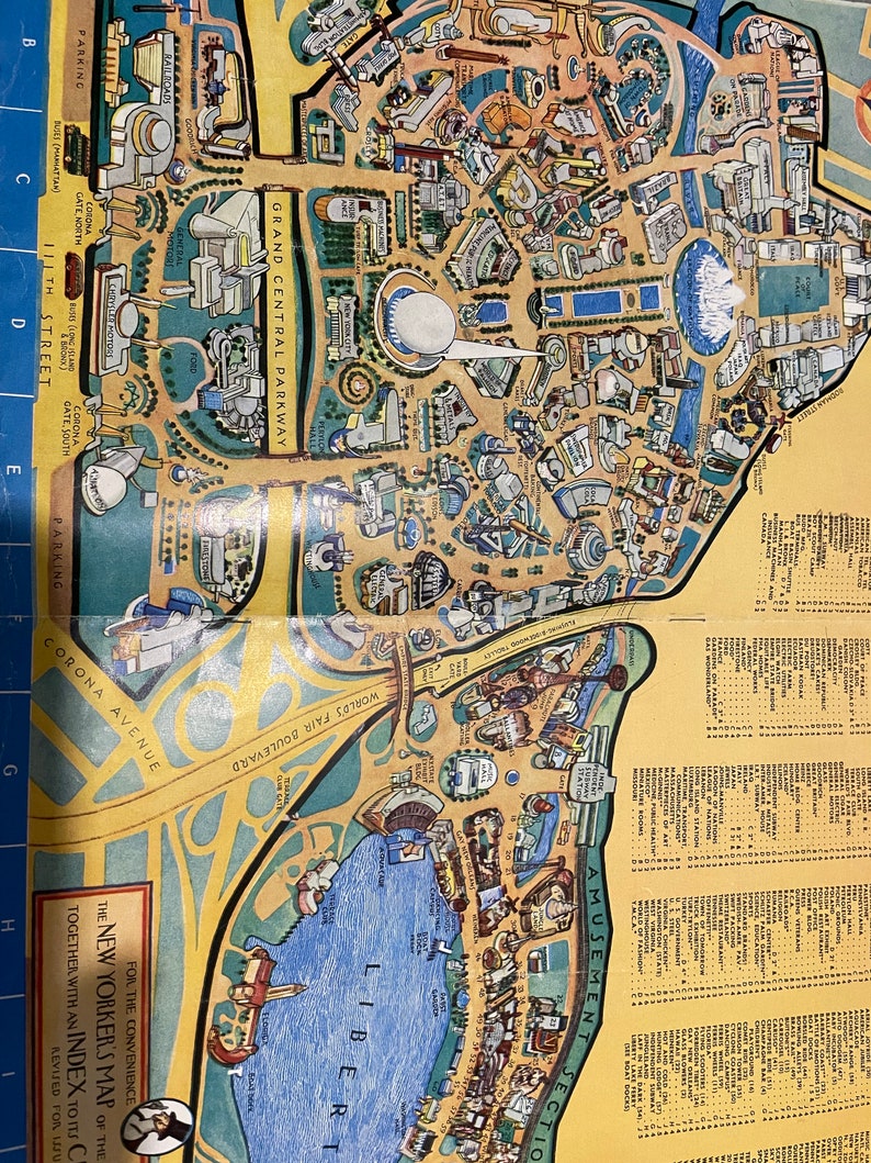 1940 FORD Exposition New York World's Fair Brochure NYWF Map Index - Etsy