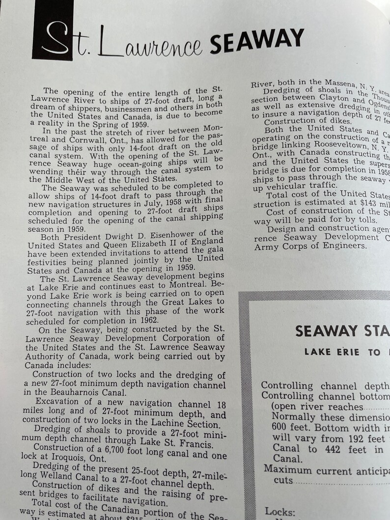 The St. Lawrence River Seaway Power Development - Etsy