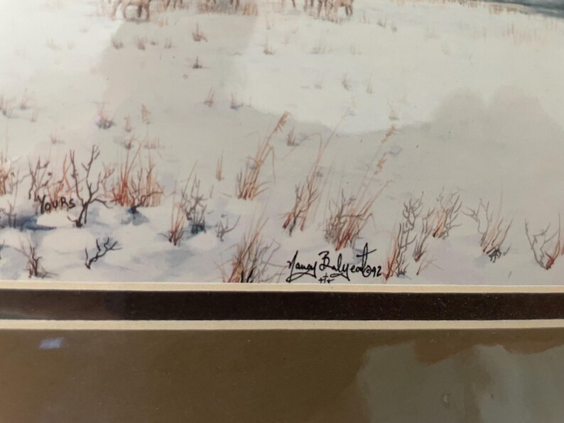 Nancy Balyeat Watercolor Print Deer Buck With Rack Matted Ready Frame ...
