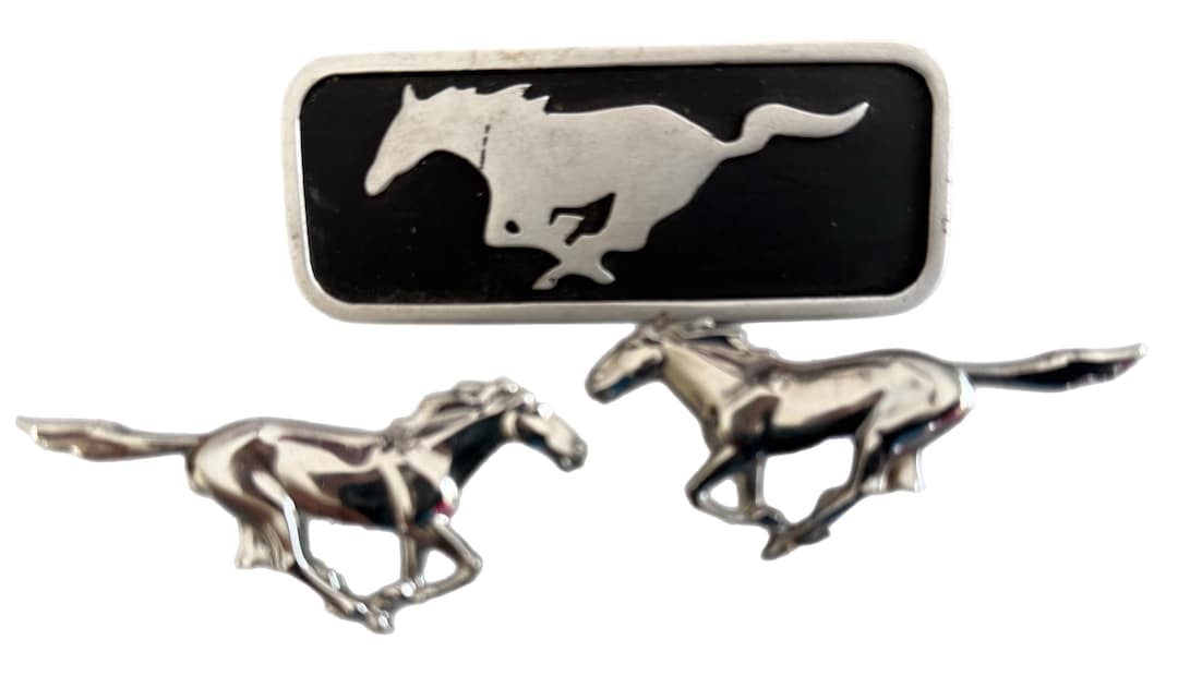 Ford Mustang 2 Chrome Horse Pony Car Emblems and a Magnet D4ZB-6920802 ...
