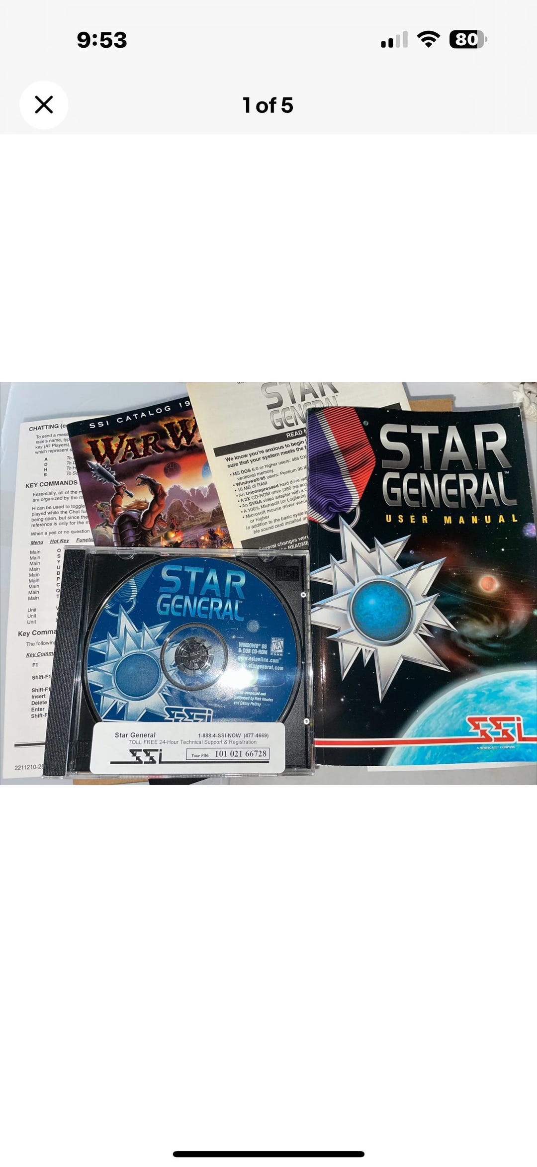 SSI Computer Wargame Star General Dos CD PC 95 Windows Rom Game New Old ...